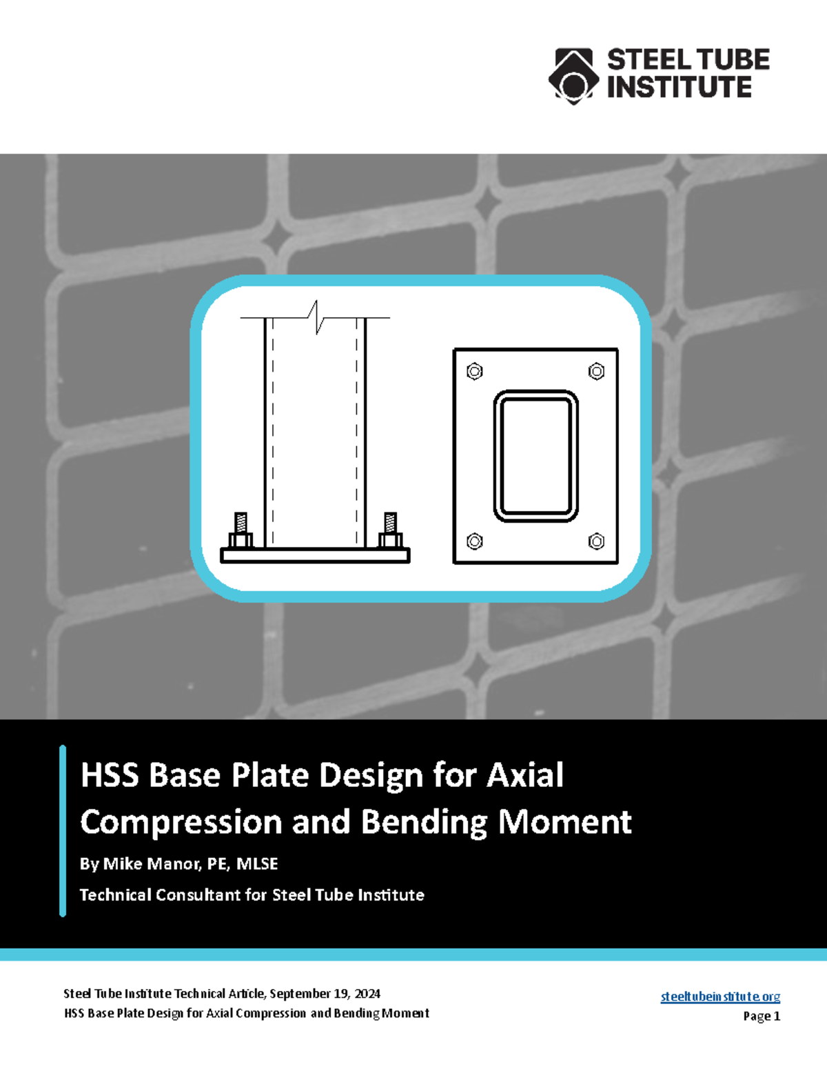 HSS Base Plate Design for Axial Compression & Bending Moment (092424 ...