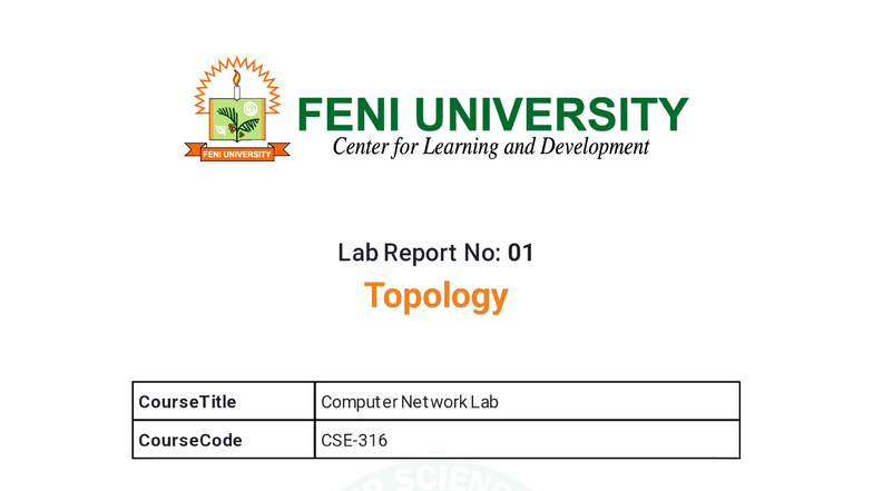 CSE 232031029 - Lab Report 01: Understanding Network Topologies - Studocu