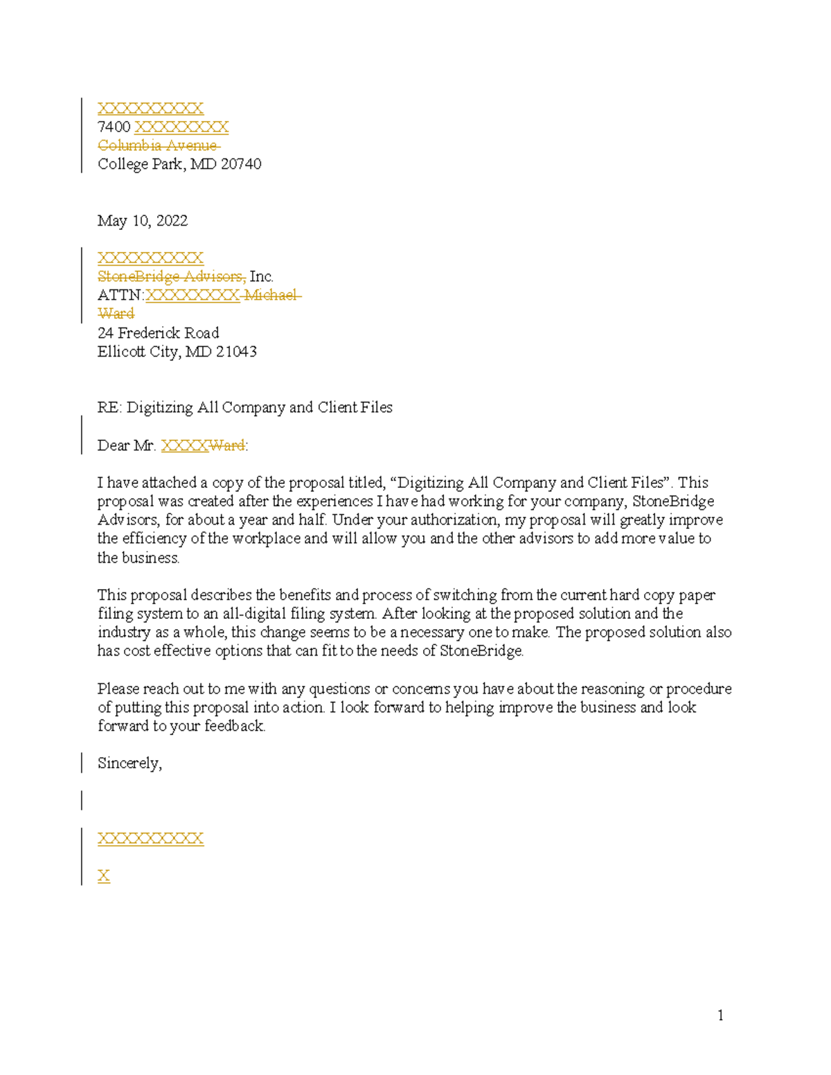 Proposal for Digitizing Company and Client Files - 2022 - Studocu