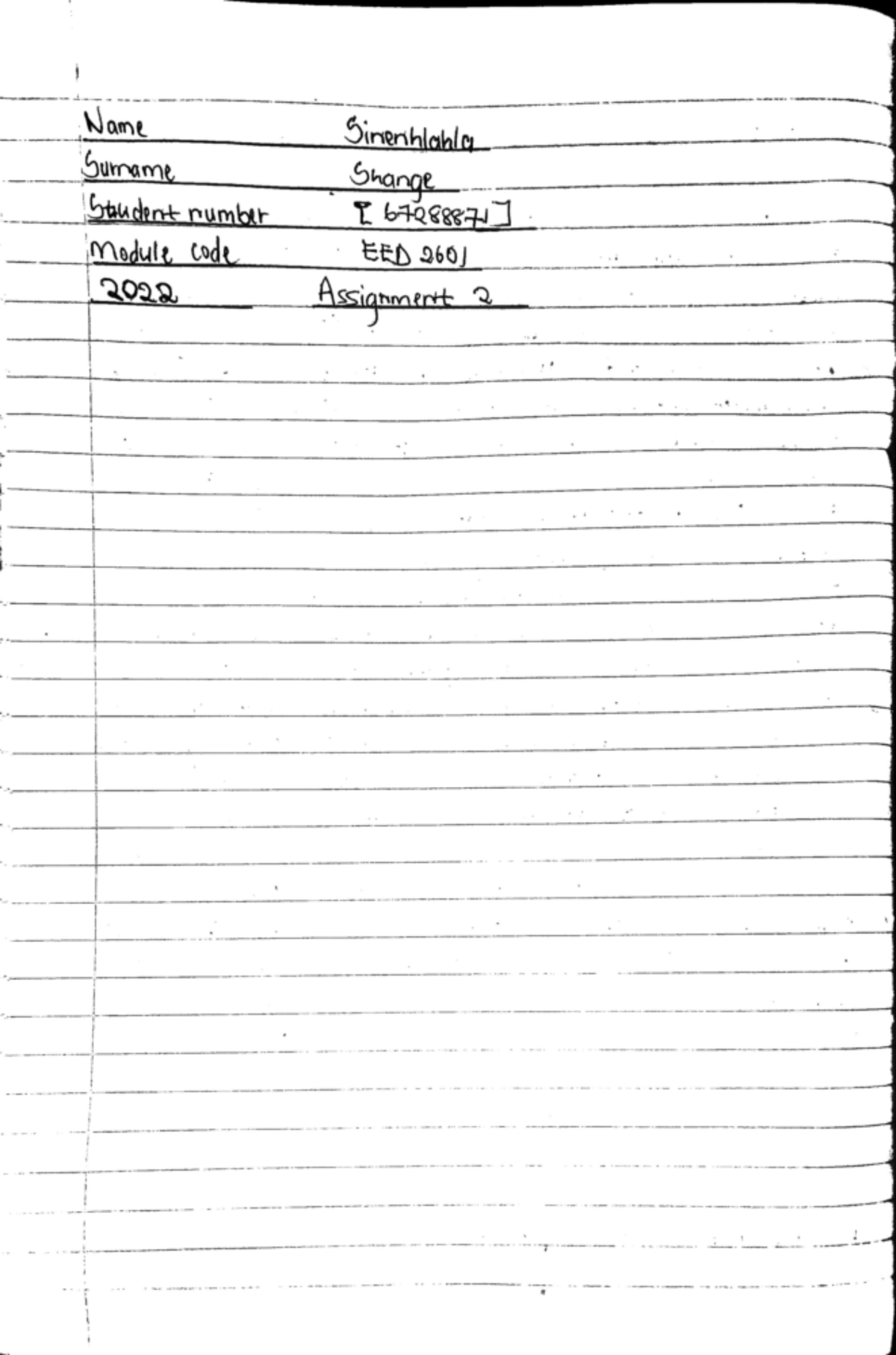 EED2601 Assignment 2 Guide and Key Insights - Studocu