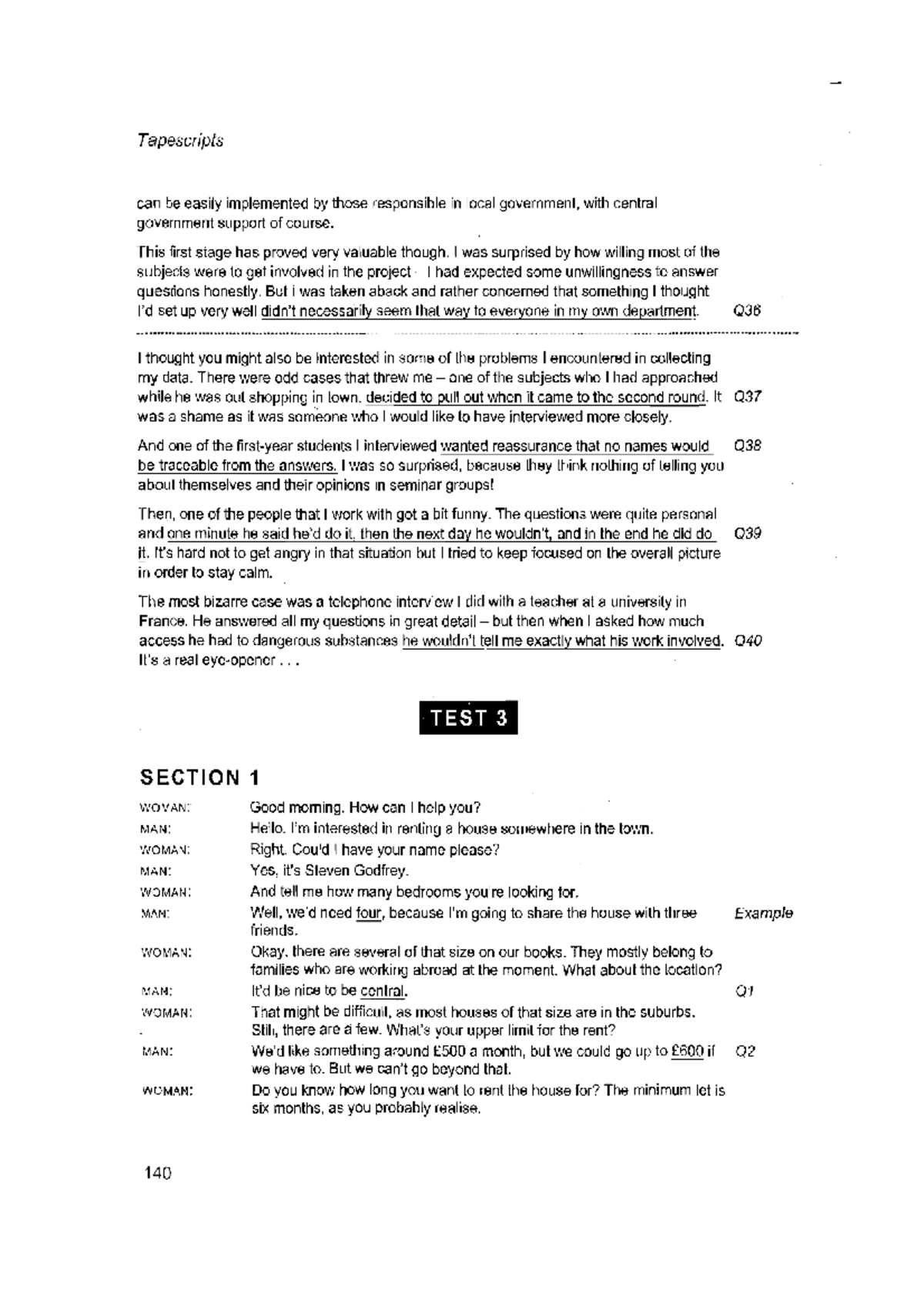 LD21T - Tapescript Analysis and Interview Challenges in Local ...
