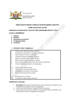 Isi Xhosa - Lesson 1 - IsiXhosa noJess Introduction IsiXhosa is a ...