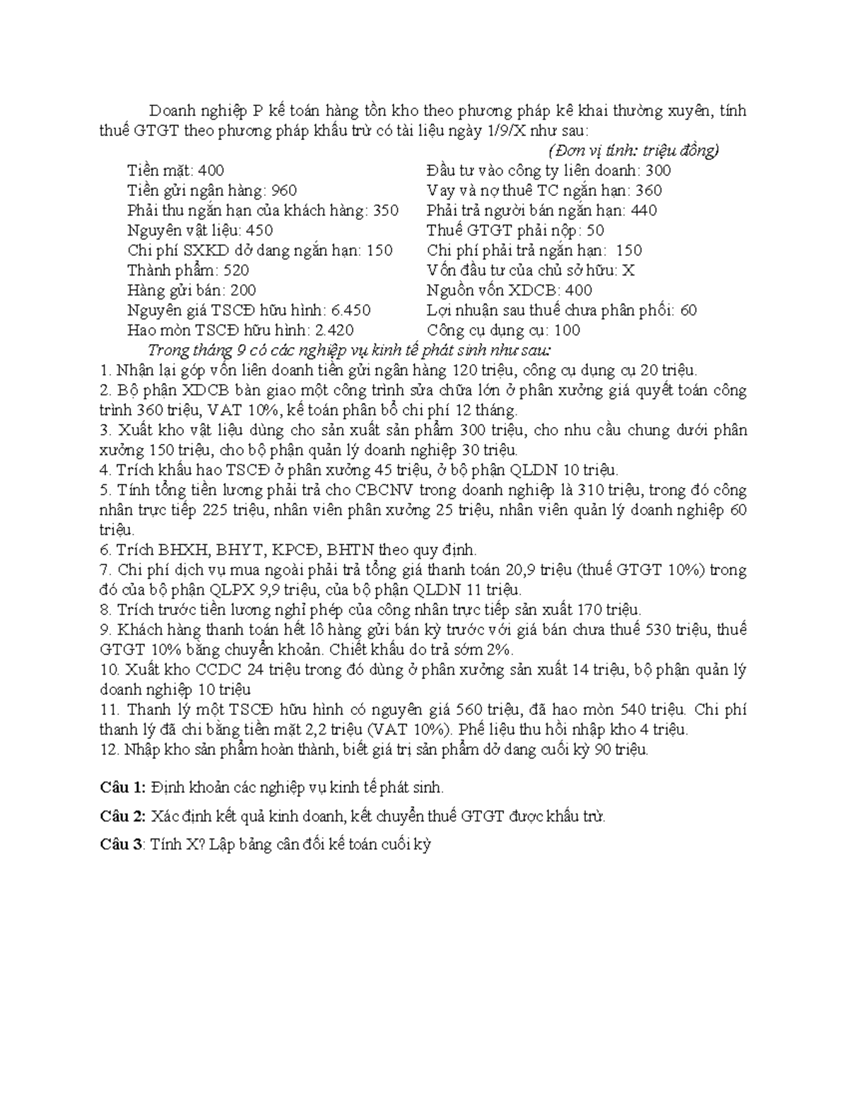 Đề ôn tập NLKT 2025 - Kế toán hàng tồn kho và thuế GTGT - Studocu