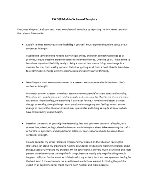 PSY 328 Project Two Milestone - Complete this template by replacing the ...