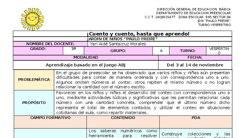 Cuento y Aprendo: Actividades Lúdicas para el Conteo en Preescolar C.C ...
