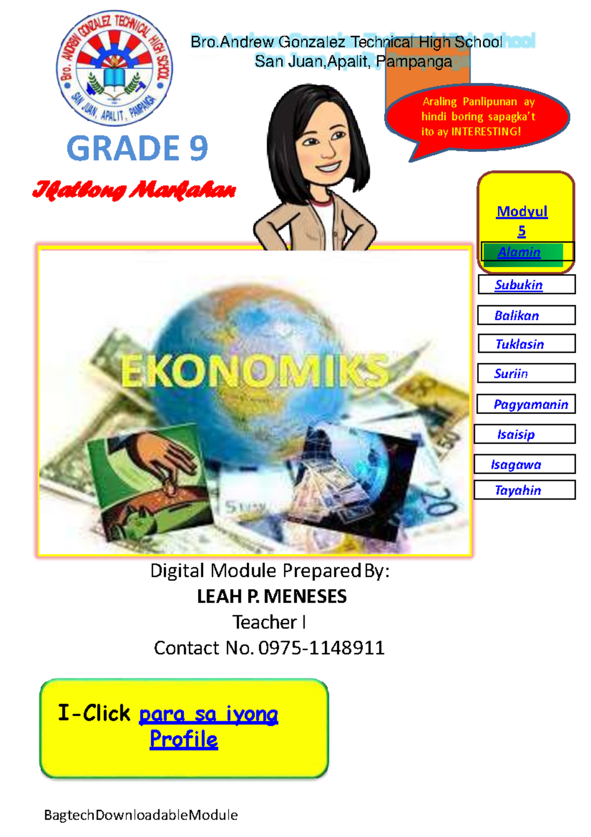 AP9 Q3 Module 5 Layunin-AT- Pamamaraan-NG- Patakarang- Pananalapi edited - Bro Gonzalez ...