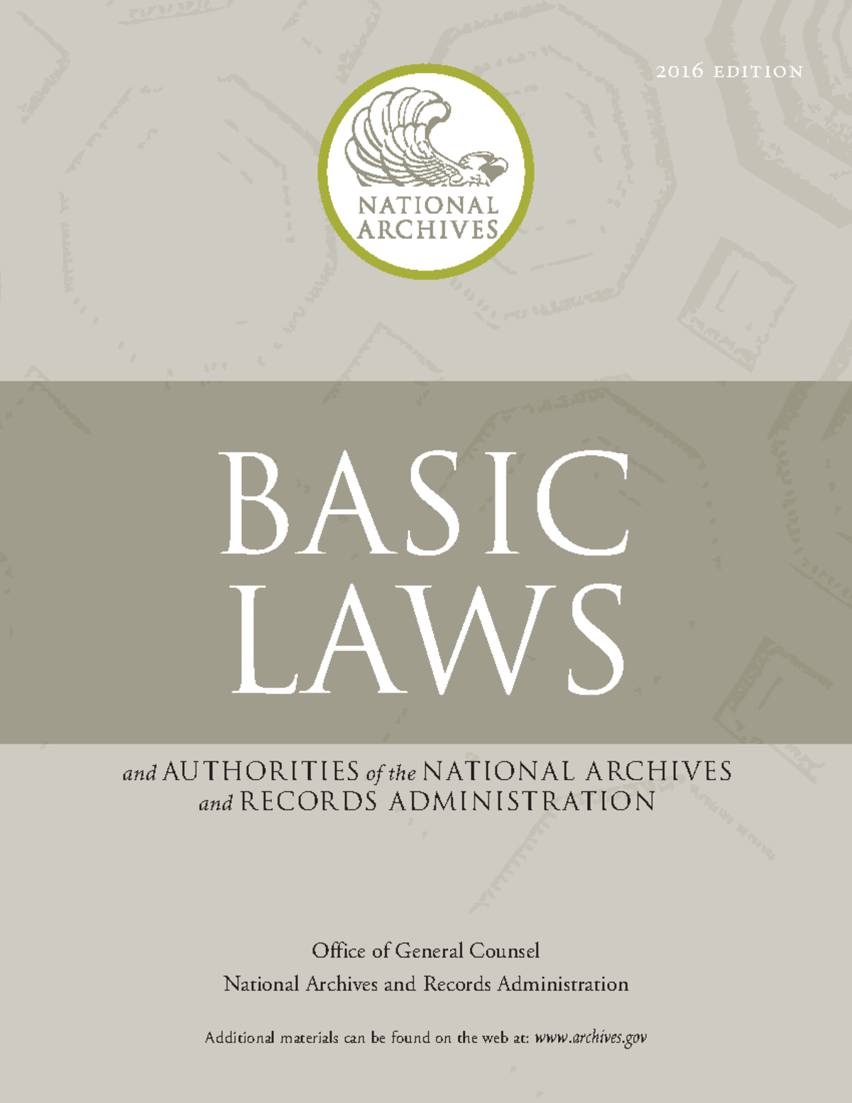 Basic Laws and Authorities of the National Archives and Records ...