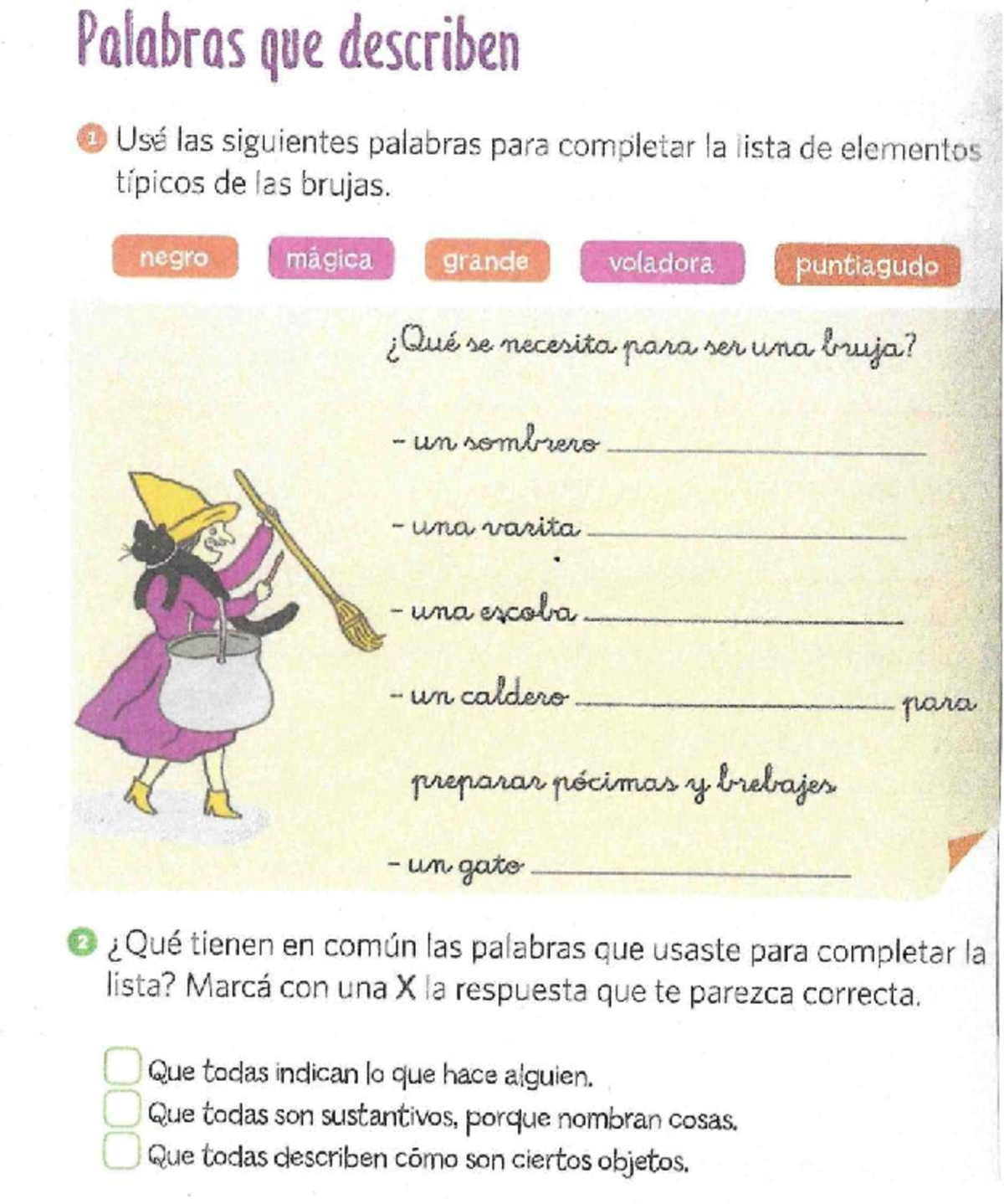 Palabras que describen brujas - IM1 - Studocu