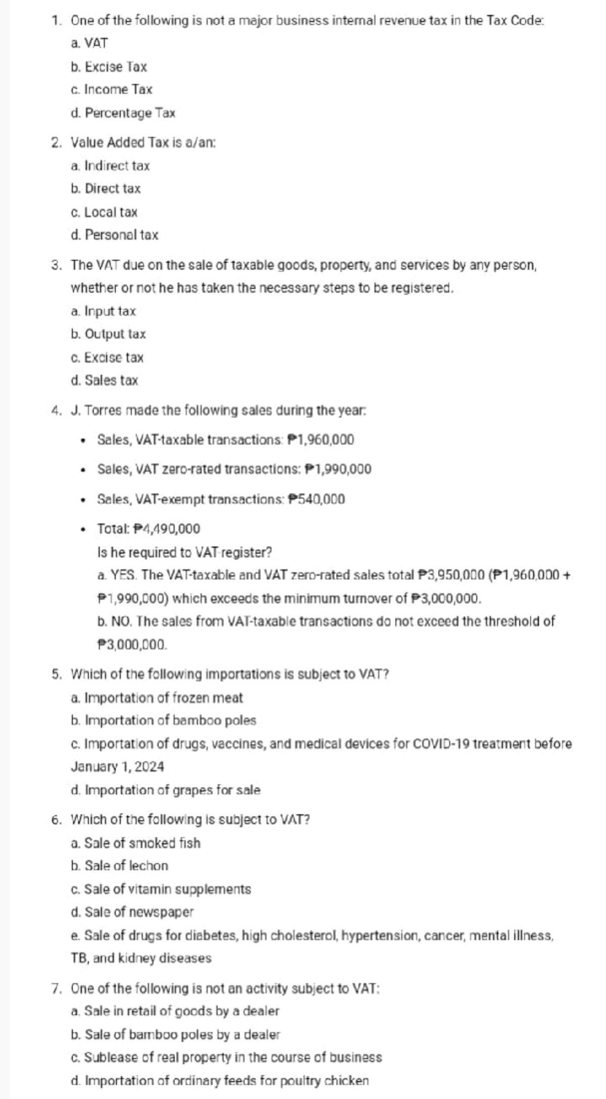 VAT Concepts and Taxation: Insights and Practices - Review Notes - Studocu