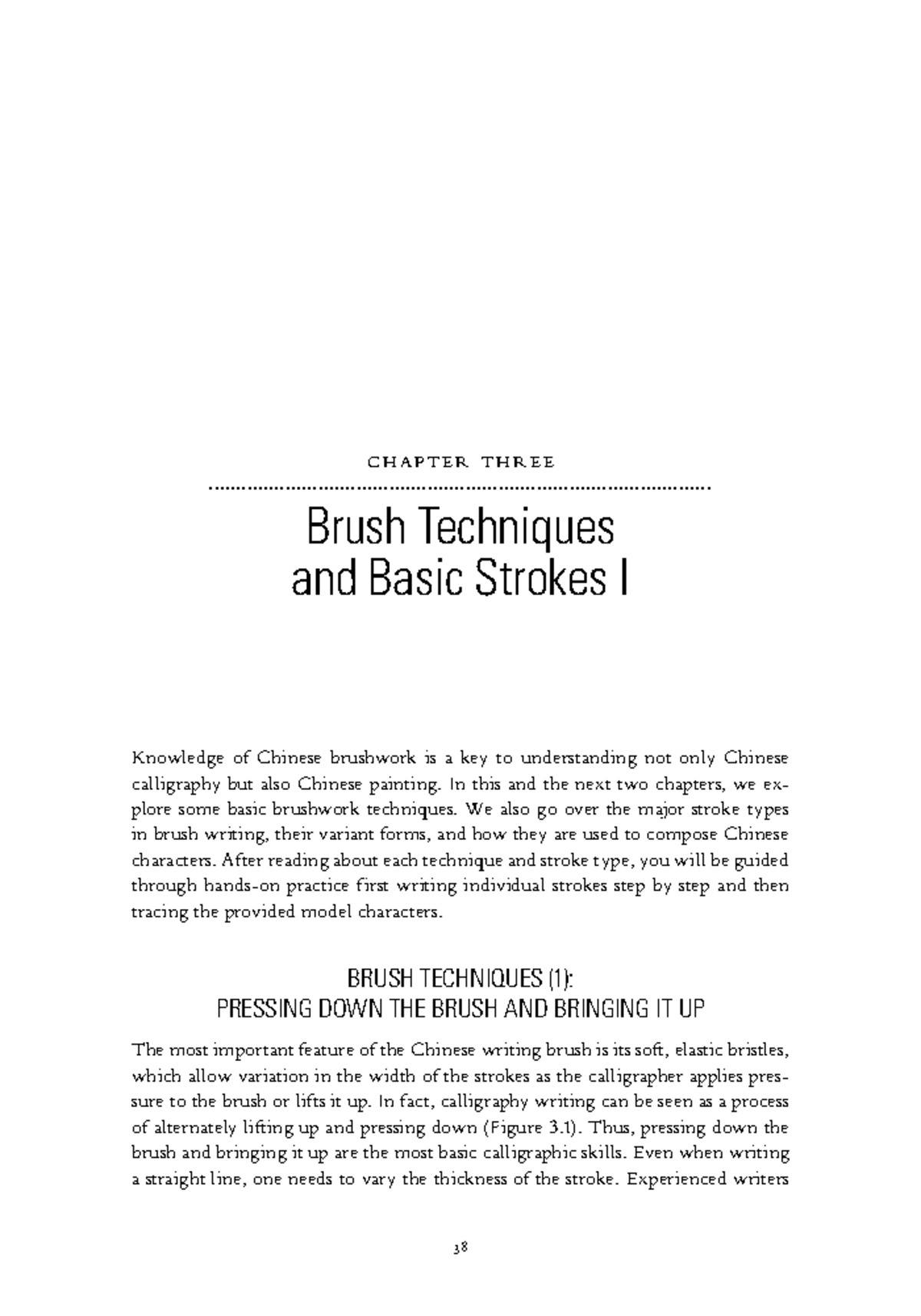 Cc3 - Chapter 3: Brush Techniques and Basic Strokes in Chinese ...