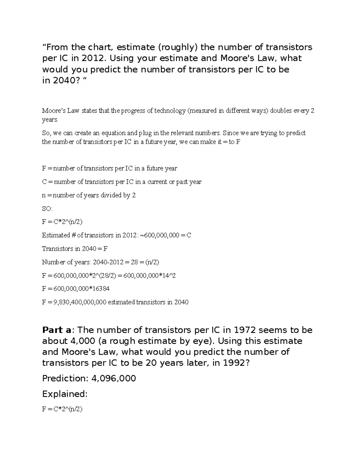 MAT 140 Discussion Module 3: Estimating Transistors with Moore’s Law ...