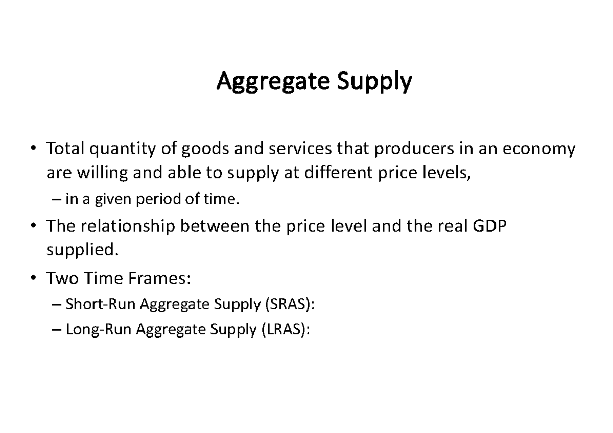 ECO1011S Week 7 - Chapter 14: Aggregate Supply Dynamics Explained - Studocu