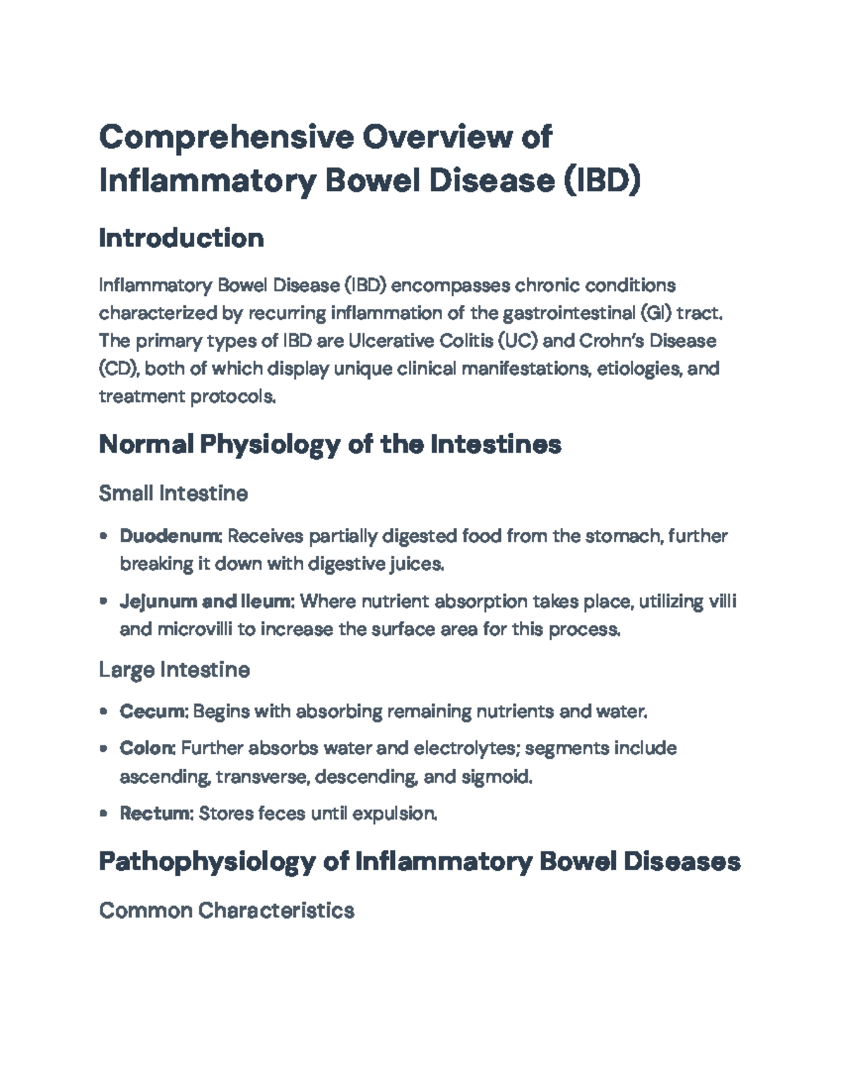 Comprehensive Overview of Inflammatory Bowel Disease (IBD) - Essentials ...
