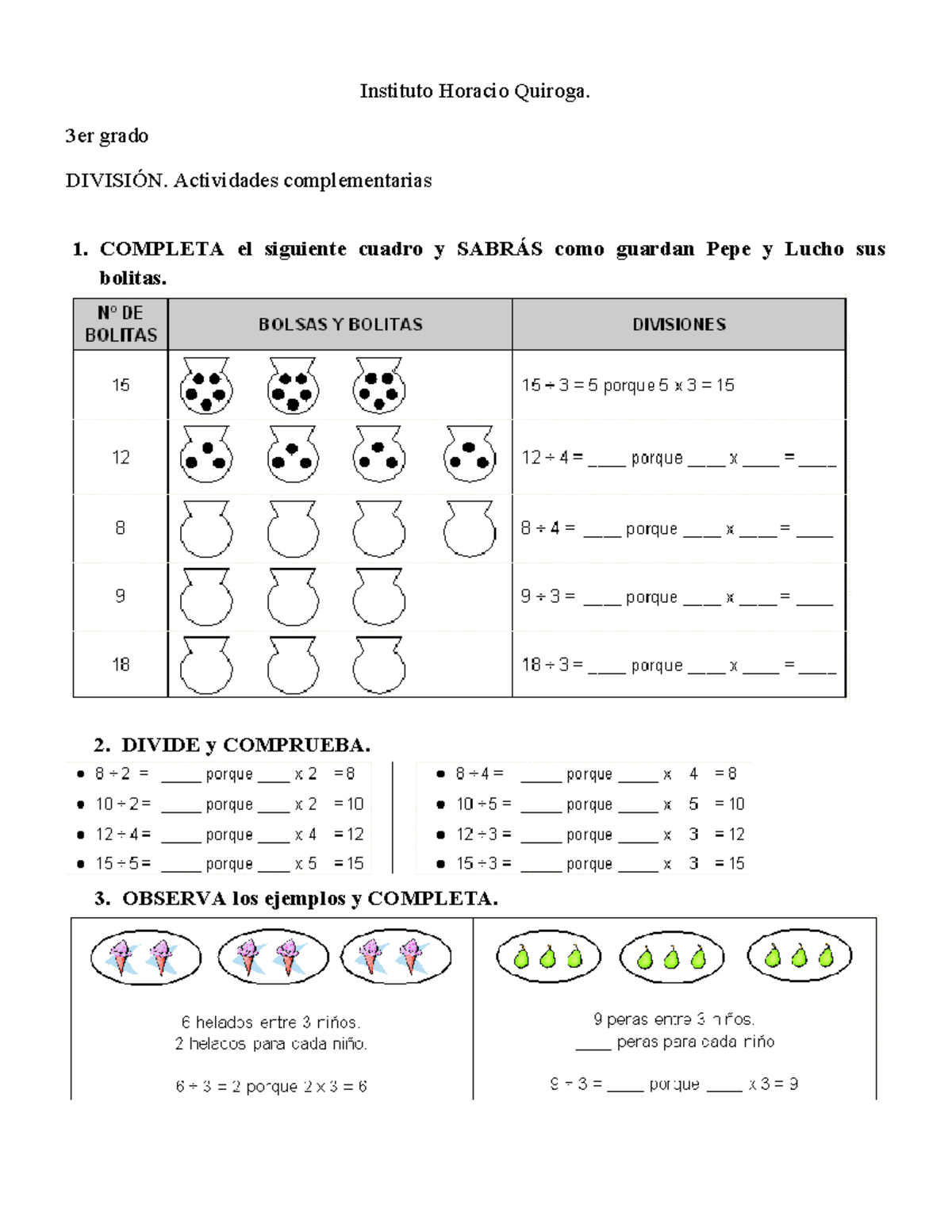 10 División Tercero DE Primaria - Matemática primaria - Instituto ...