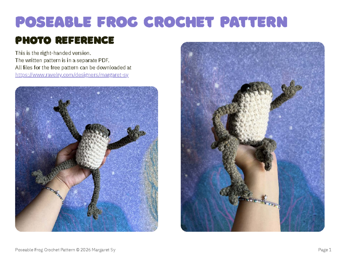 Poseable Frog Crochet Pattern Addendum v2026-05-08 - Studocu