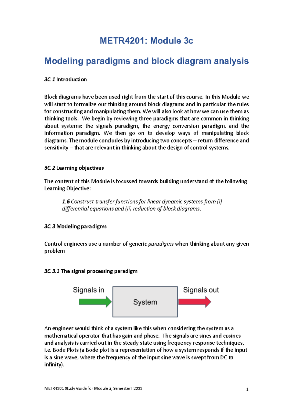 METR 4201 - Module 3 Study Guide: Block Diagram Analysis and Paradigms ...