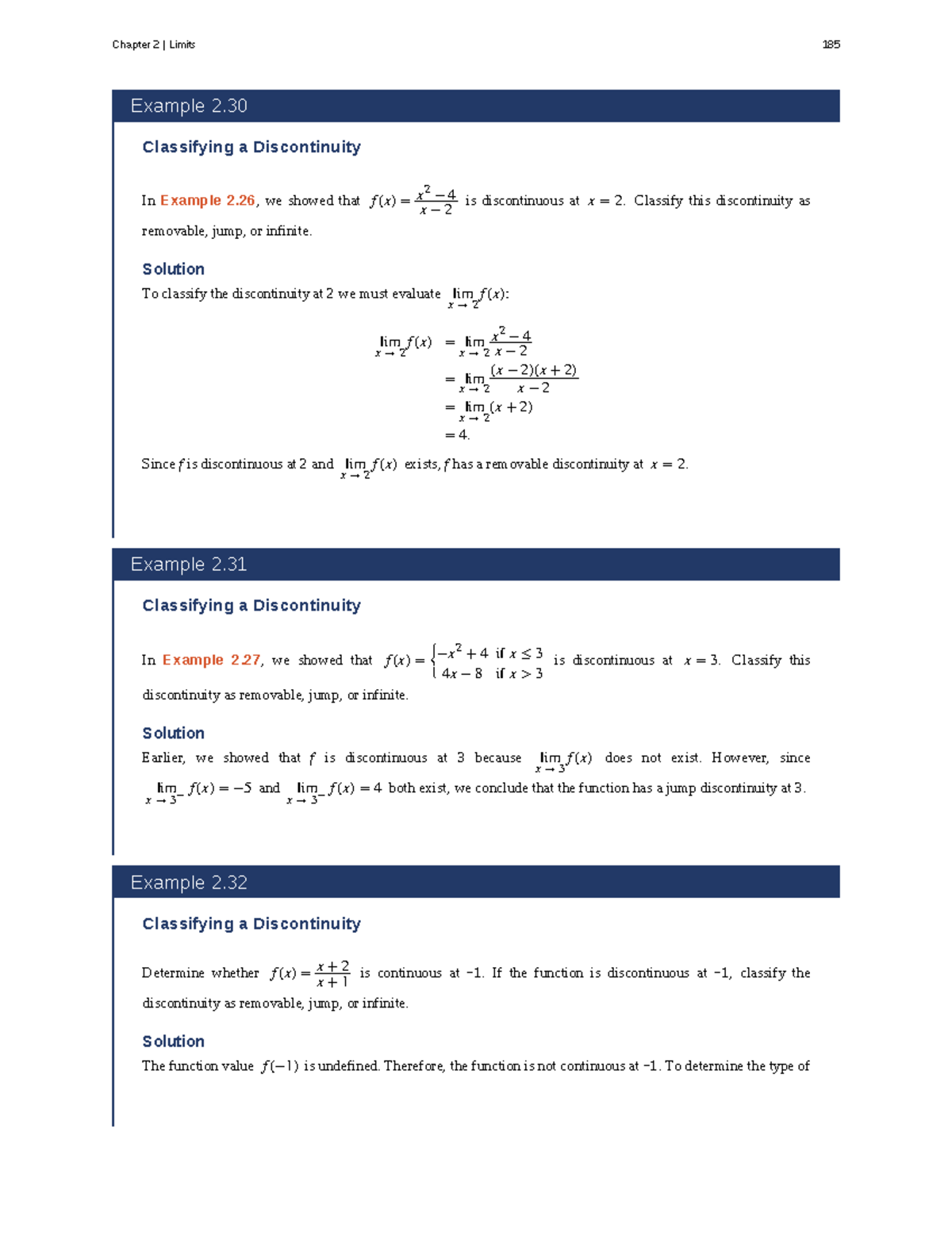 Calculus Volume 1 - Part 97: Chapter 2 Limits & Discontinuities - Studocu