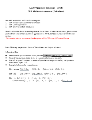 Week 1 Hiragana penmanship - Japanese Level 1 - Chan Feng Chan Language ...