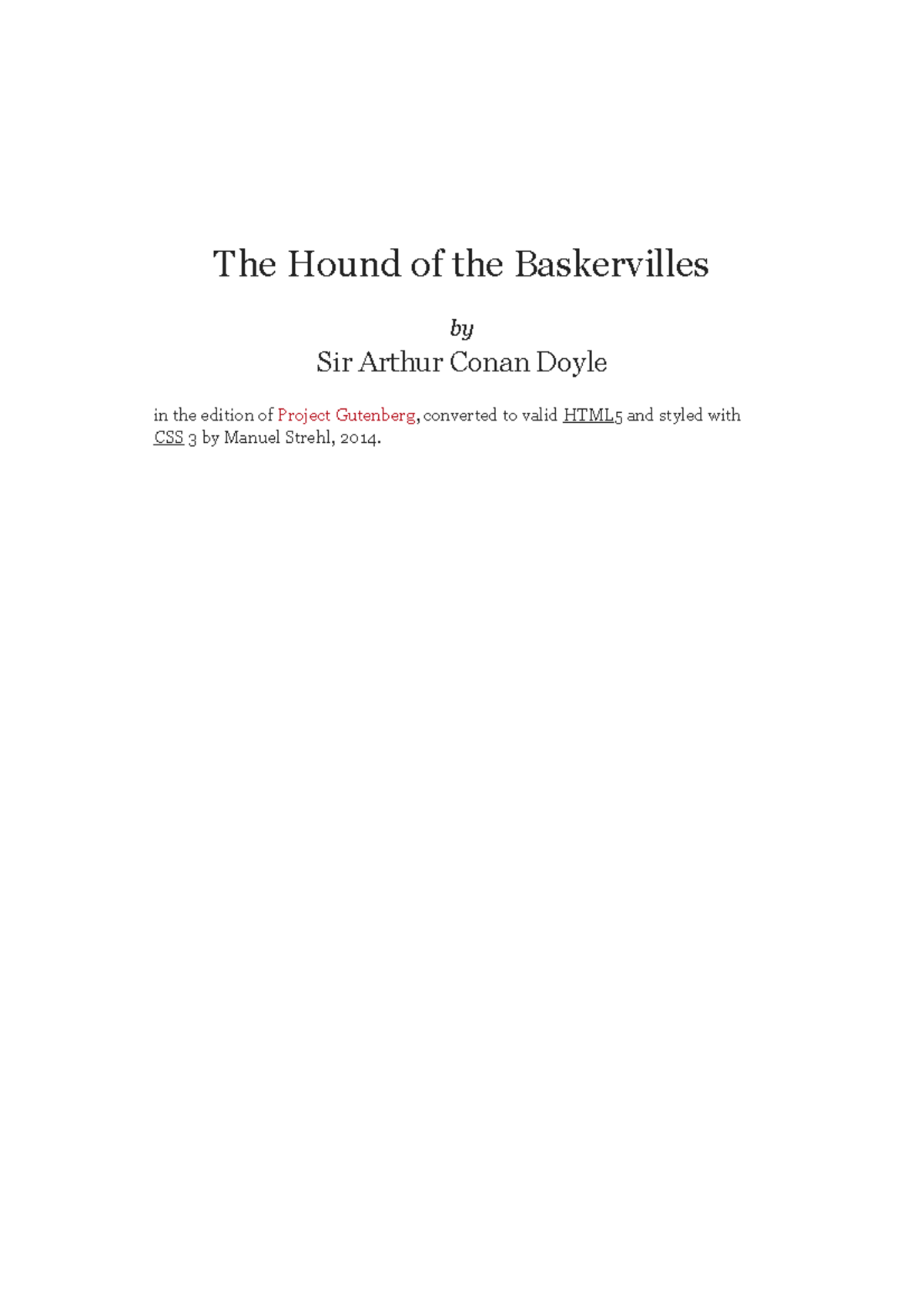 The Hound of the Baskervilles: A Study Guide for ENG 101 Final Exam ...