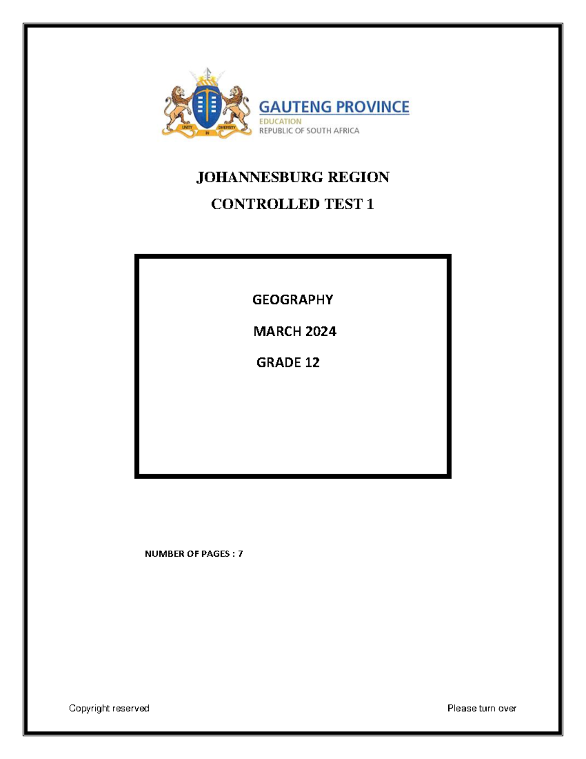 2024 GR12 GEO Controlled Test 1: Climate and Weather Concepts - Studocu