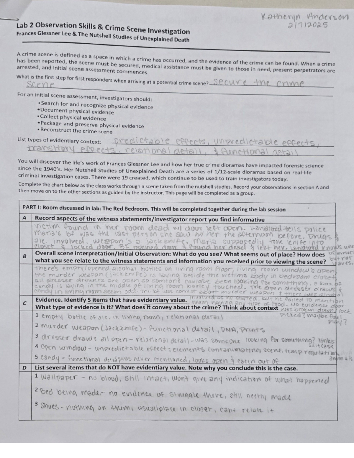 Nutshell Lab Page 1 & 2 - Katheryn Anderson 21712025 Lab 2 Observation ...