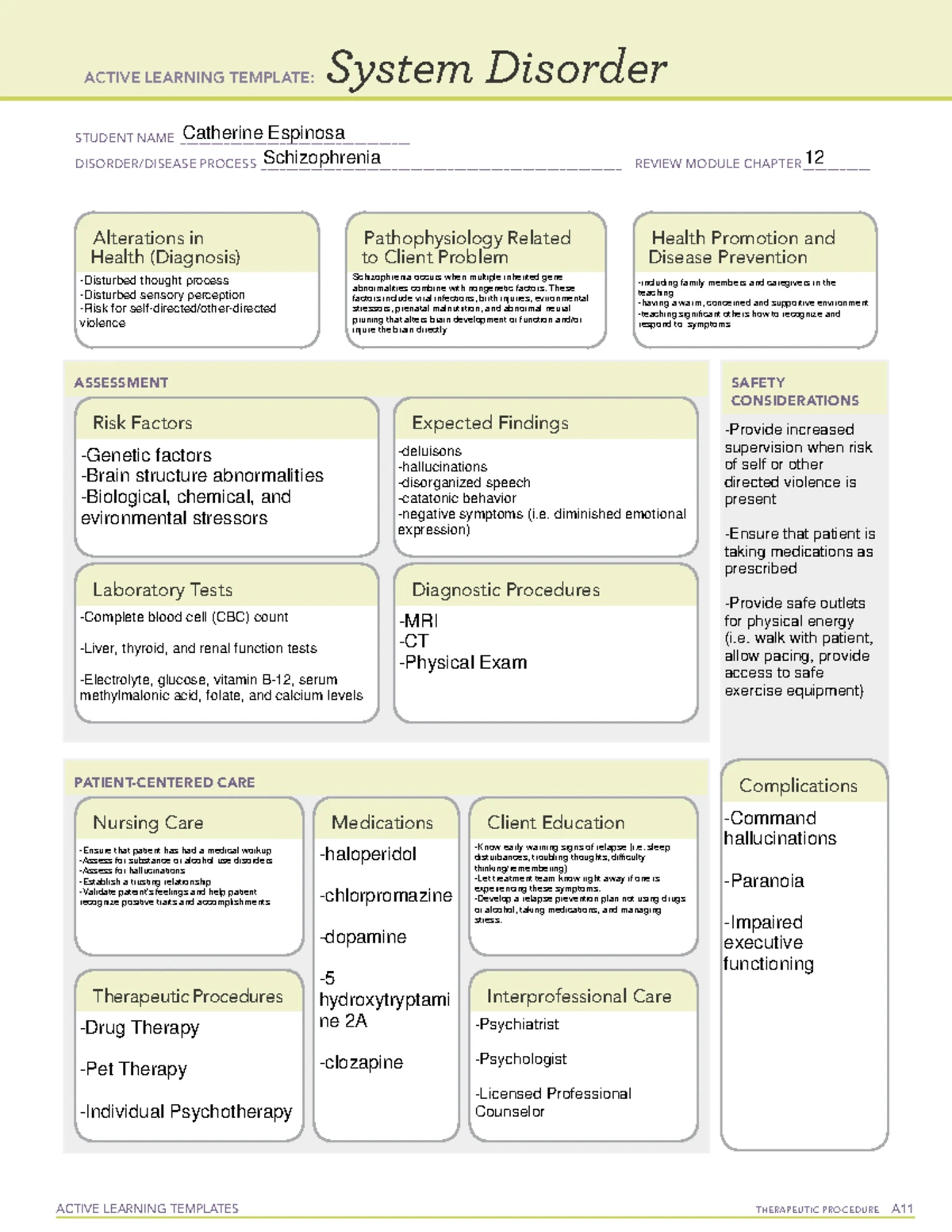 Active Learning Template system disorder-personality disorder - ACTIVE ...