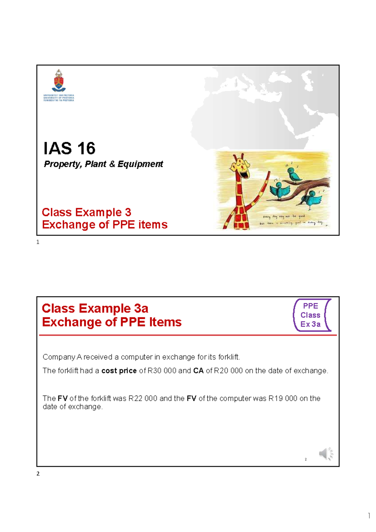 Blank - LA5 - Class example 3 - IAS 16 Property, Plant & Equipment ...