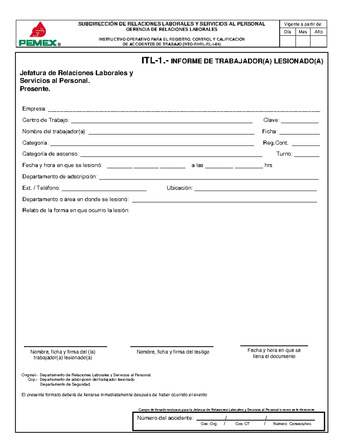 Instructivo Operativo para Registro de Accidentes ITL1 - Studocu