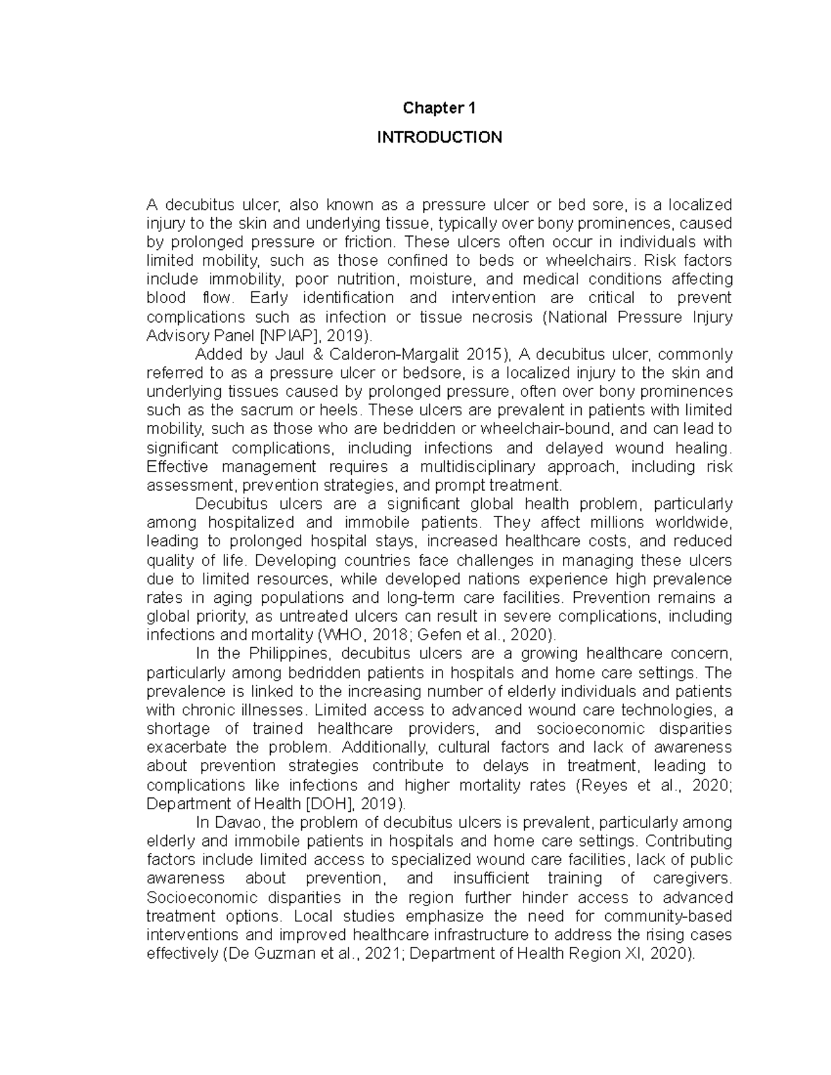 Case Study: Management of Grade 4 Decubitus Ulcer in GBS Patient (NUR ...