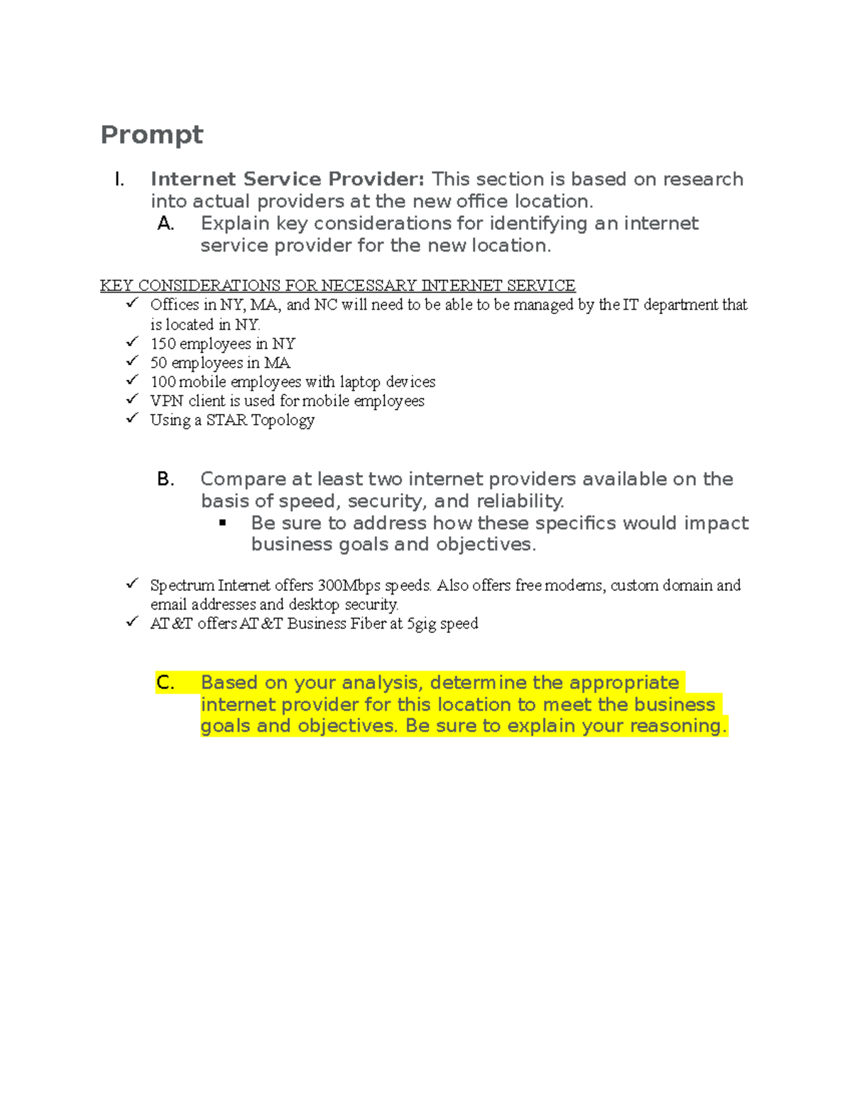 Module 5 Milestone 2: Internet Service Provider Analysis and Network ...