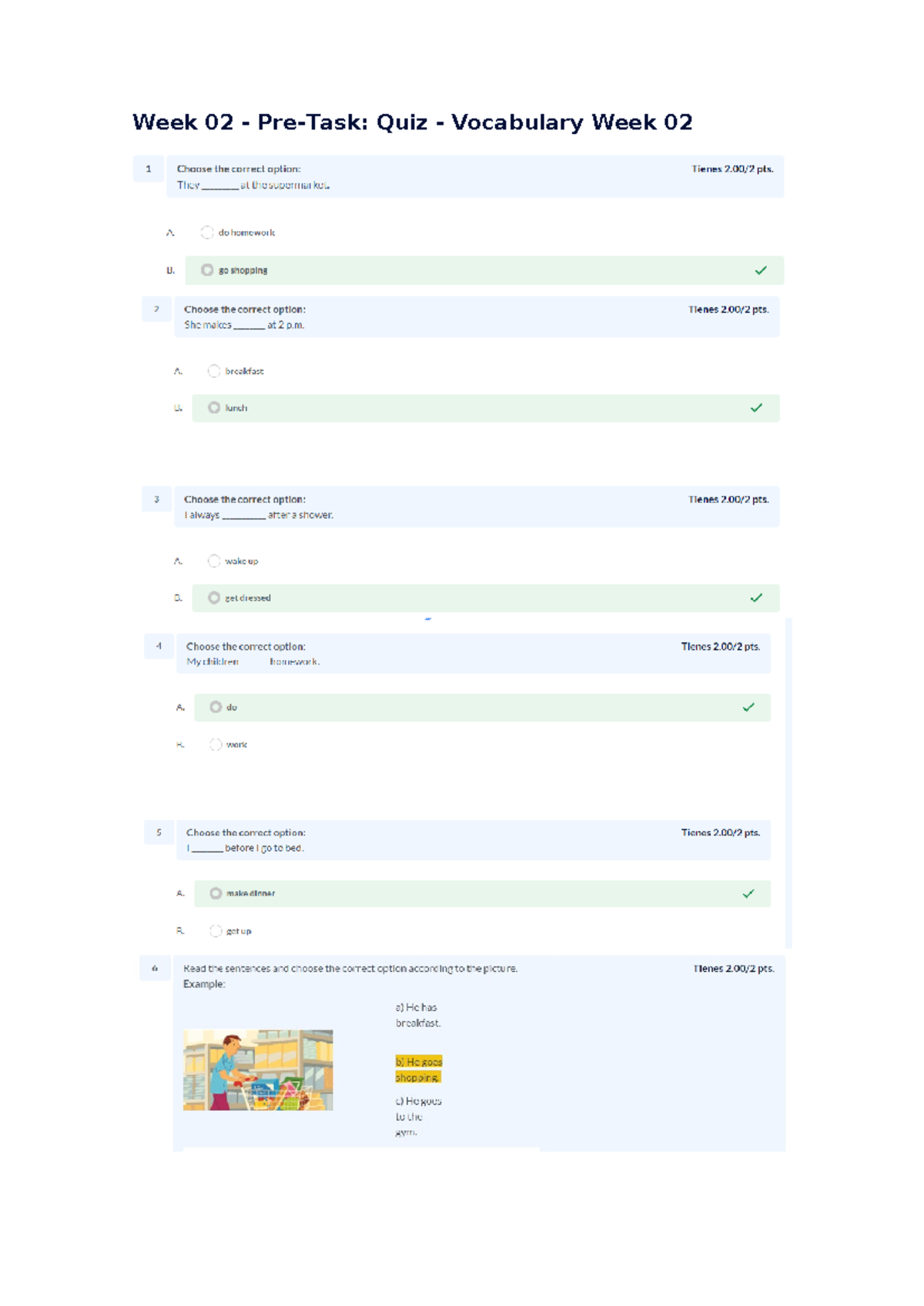 Week 02 - Pre-Task Quiz - Vocabulary Practice - Studocu