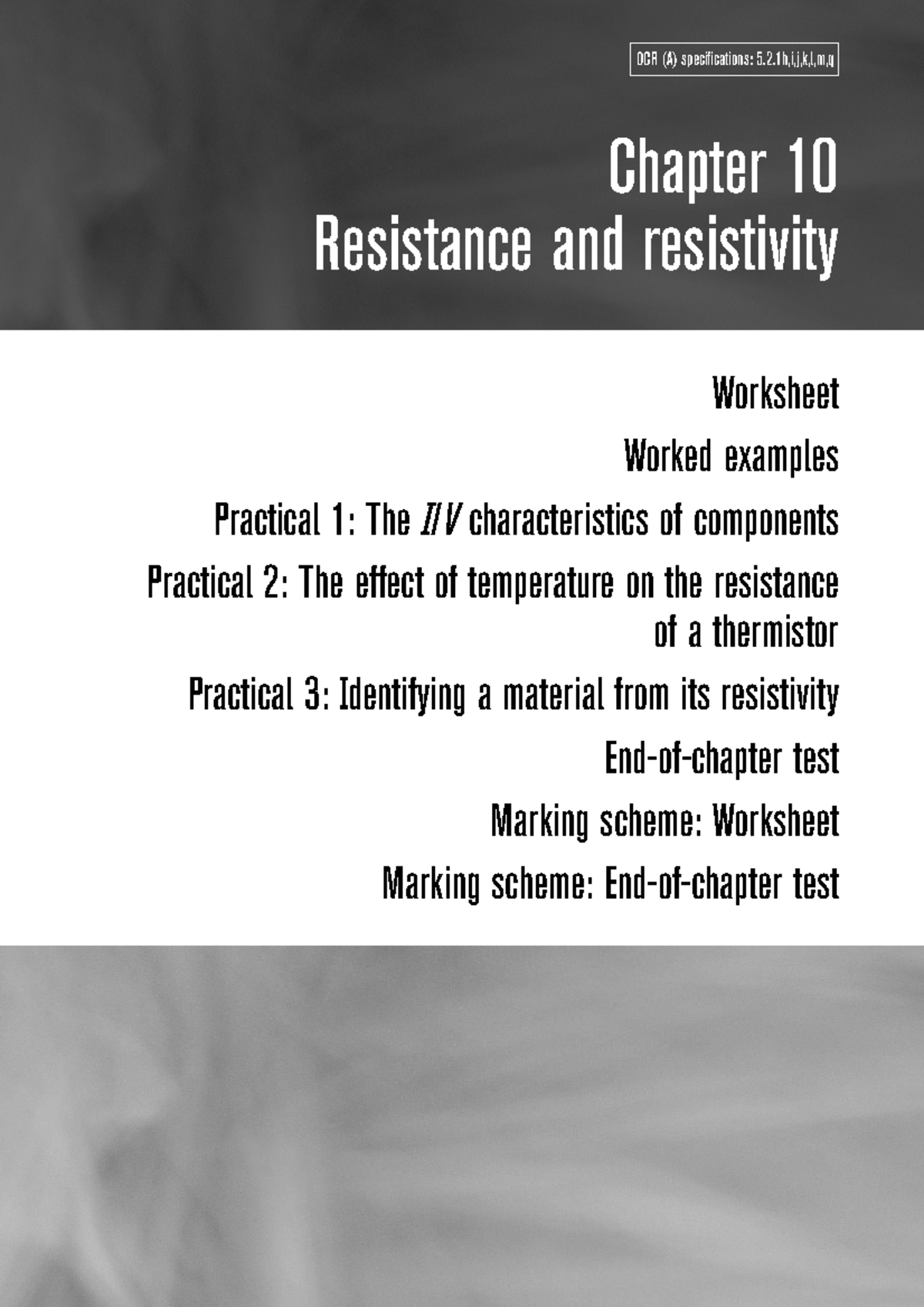 Resistance and Resistivity: Practical Worksheet & Examples (OCR A 5.2 ...