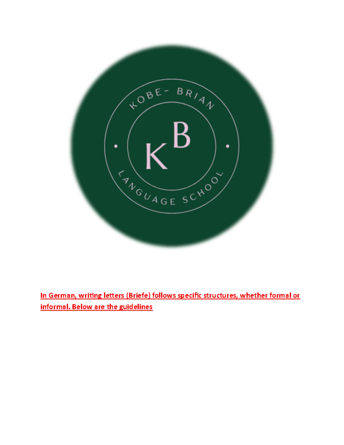 German Email Writing Guidelines: Formal Structure and Examples - Studocu