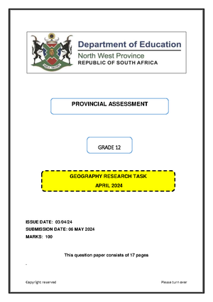 Geography Grade 4 - SOCIAL SCIENCES: Geography Grade Four Term ONE ...