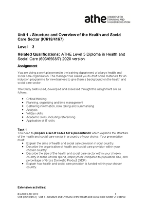 [Solved] Analyse the different specialist areas within health and ...