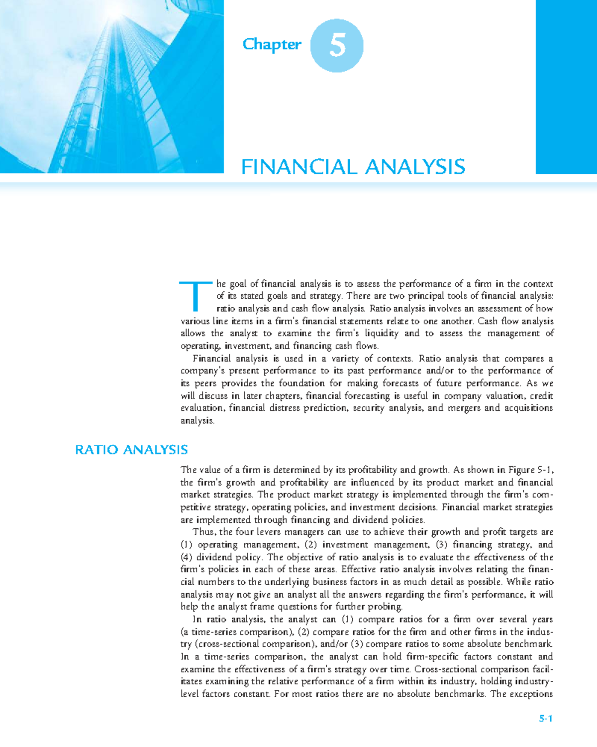 Chương 5 - Chapter 5: Financial Analysis and Ratio Evaluation - Studocu