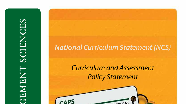 CAPS ECONOMIC AND MANAGEMENT SCIENCES GRADES: Curriculum Overview and ...