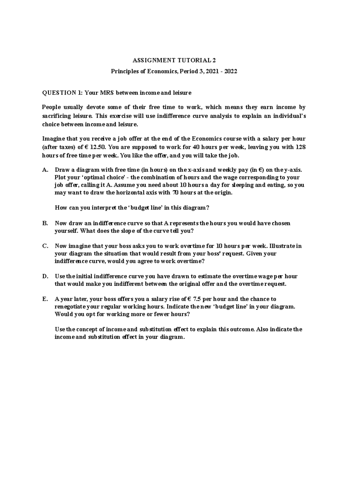 Assignment Tutorial 2 Answers - Principles of Economics (2021-2022 ...