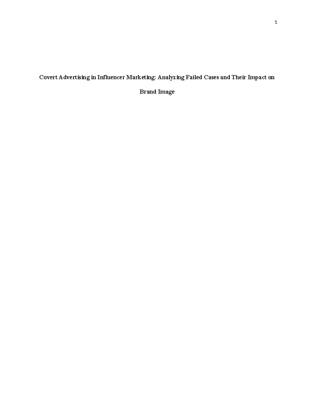 Covert Advertising in Influencer Marketing - Integrating product or ...