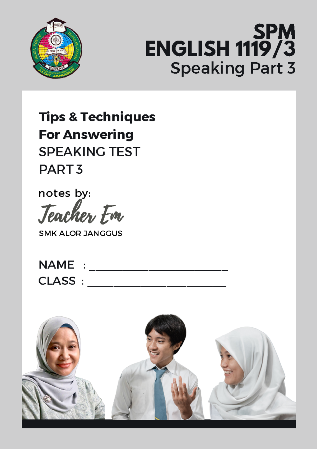 ENGLISH 1119/ SPM Speaking Test Part 3 Tips & Discussion Techniques ...