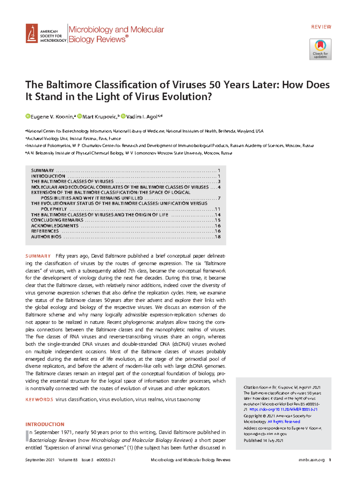 Membrana fisiología - The Baltimore Classification of Viruses 50 Years ...