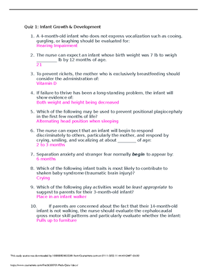 NR 328 Peds Edapt Week 7 - Care of the Child with Alterations in ...