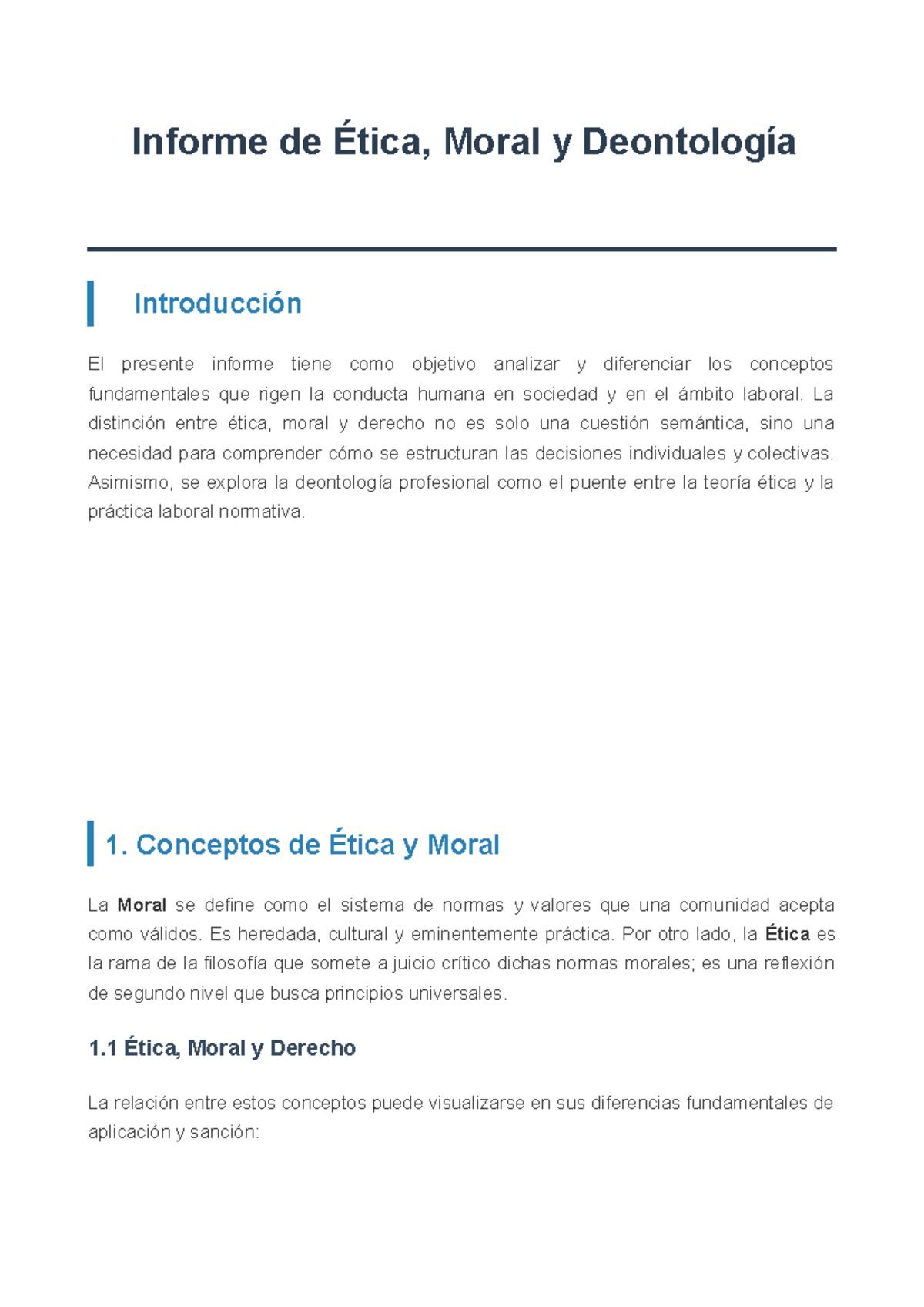 Informe de Ética, Moral y Deontología 260427 - Análisis y Conceptos ...