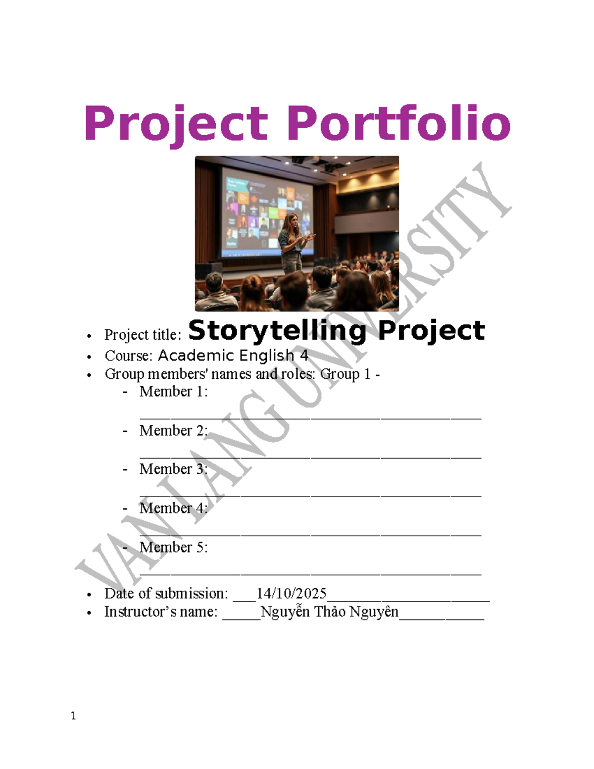 Portfolio: Storytelling Project for Academic English 4 - Studocu