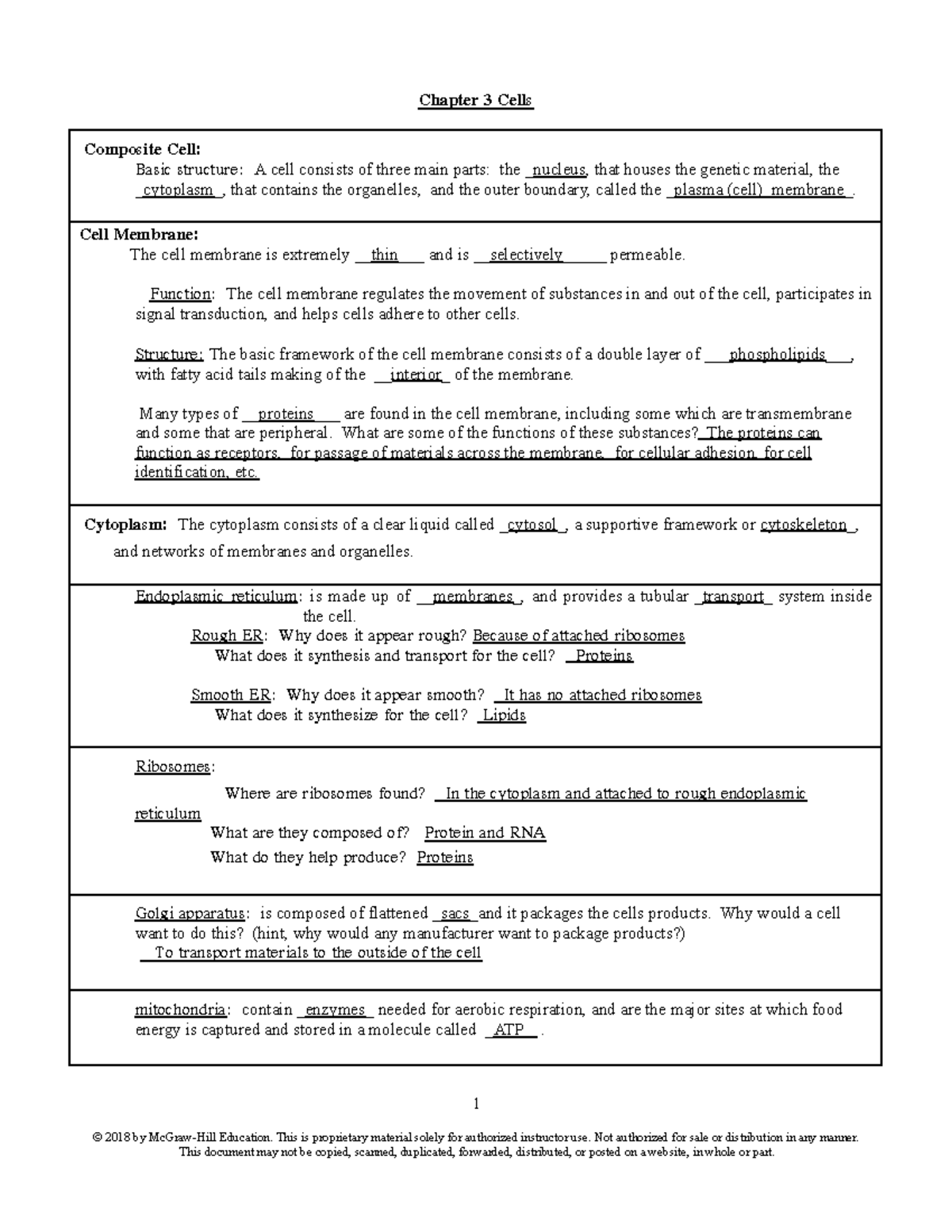 Chapter 3: Cells - Structure and Function - Studocu