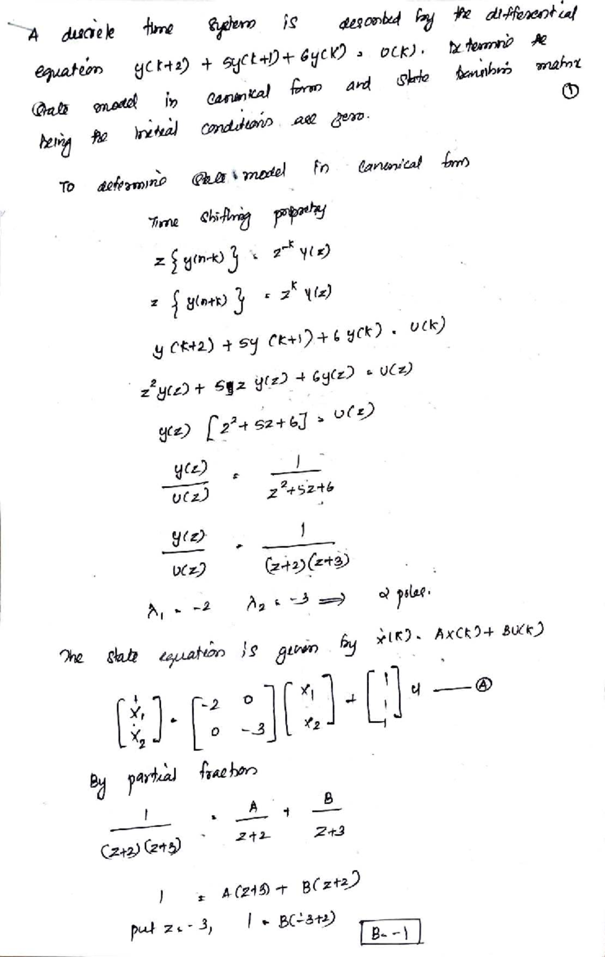 Control Systems Notes: Models and Realization Algorithm Overview - Studocu