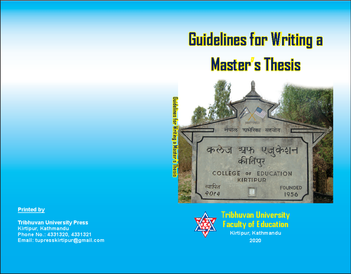 Master's Thesis Writing Guidelines for TU Faculty of Education - Studocu