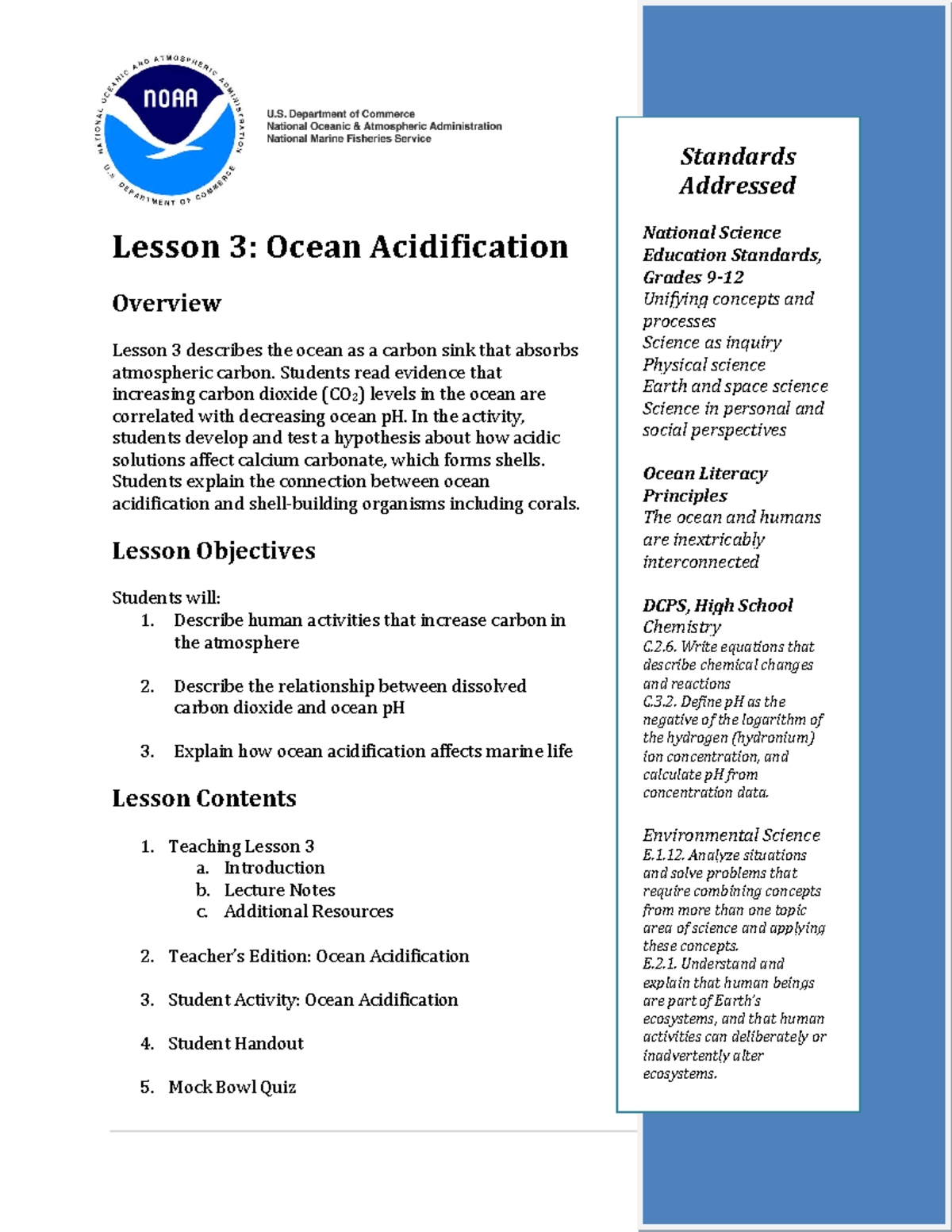 3-acidificare - Summary Fizică - Lesson 3: Ocean Acidification Overview ...