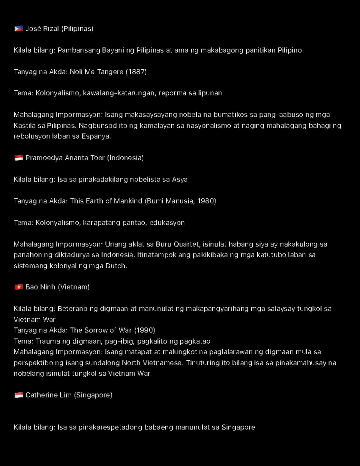 🇵🇭 José Rizal: Pambansang Bayani at Makabagong Panitikan - Studocu