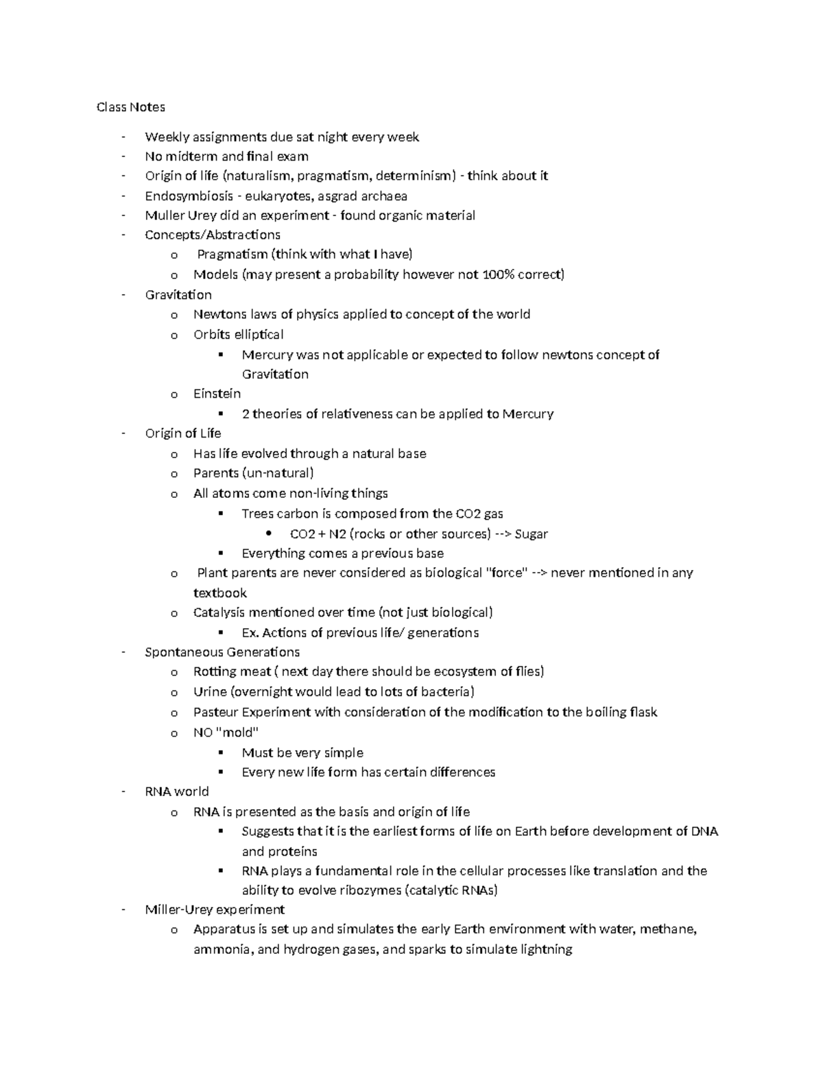 Life and Endosymbiotic Assignment 1 - Class Notes - Weekly assignments ...